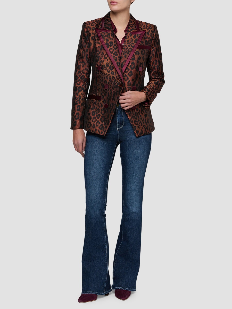 L'AGENCE kyomi leopard-print blazer
